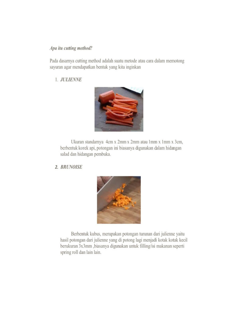 Potongan Sayur | PDF