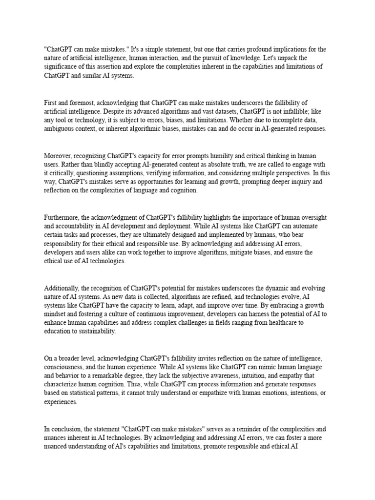 Chatgpt Can Make Mistakes Download Free Pdf Intelligence Ai