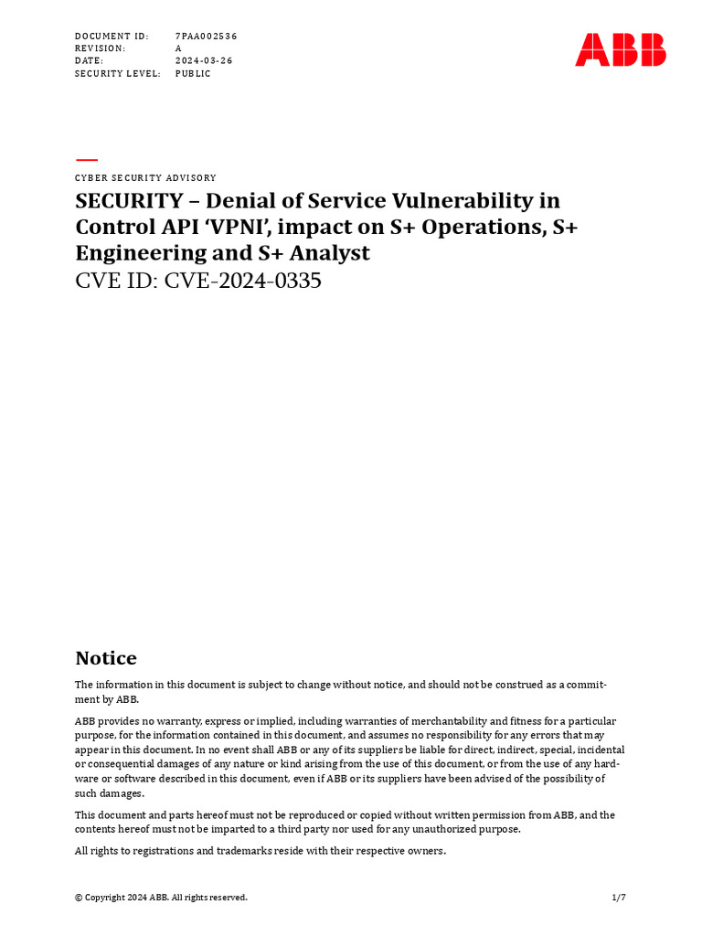 7PAA002536 A en Cyber Security Advisory Virtual PNI | PDF | Virtual ...