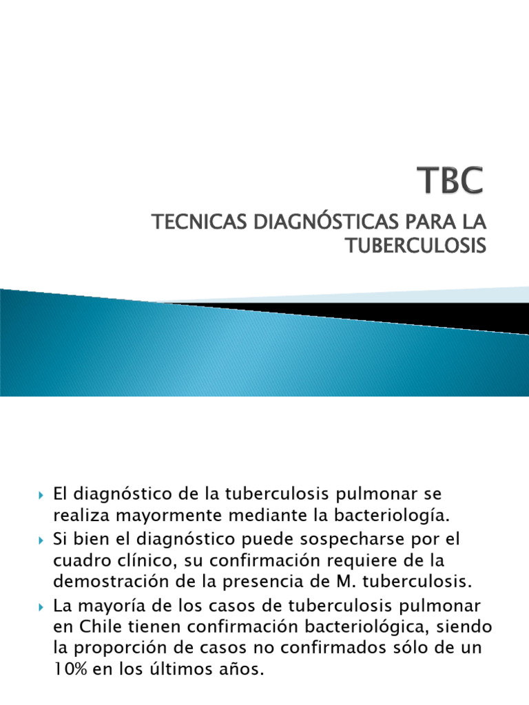 17AVA CLASE Toma Muestra - Tratamiento TBC-1 | PDF | Tuberculosis | Especialidades Medicas