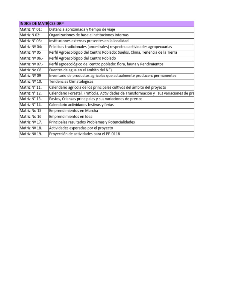 Matrices DRP 2021 | PDF | Tecnología