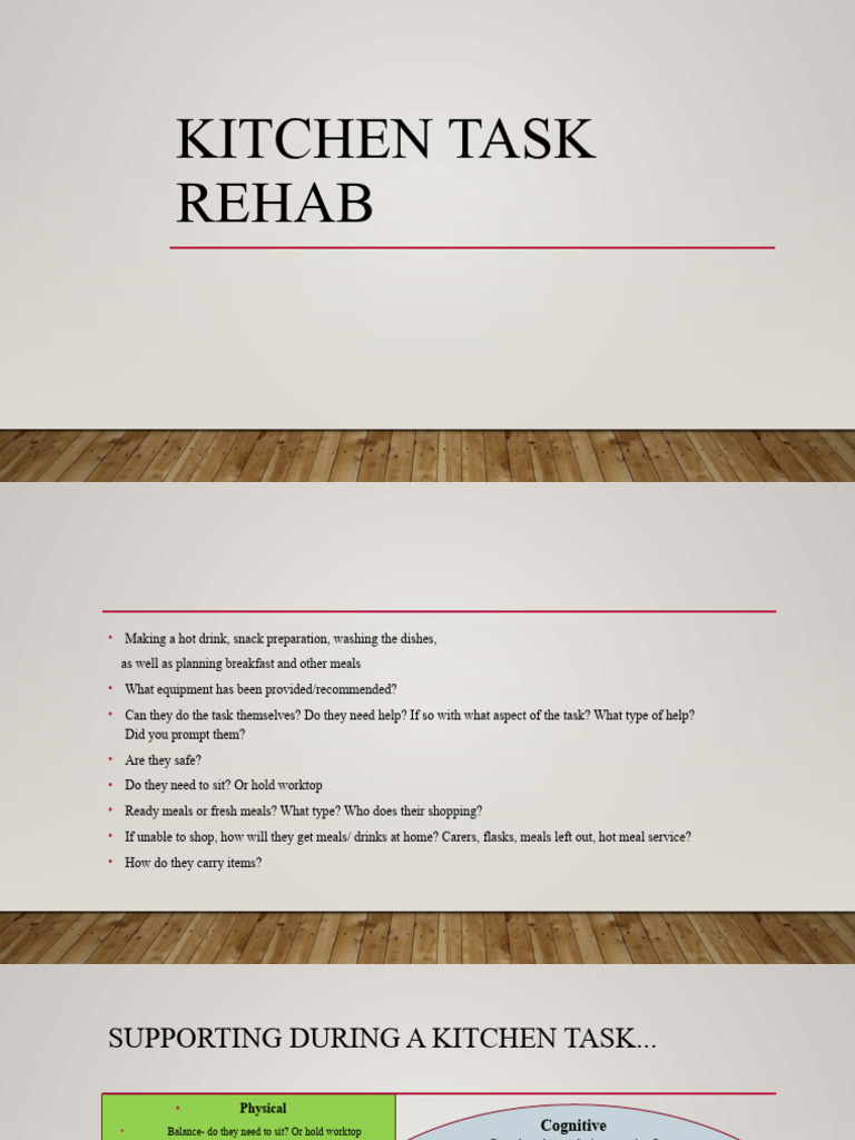 Kitchen Task Rehab | PDF | Attention | Meal