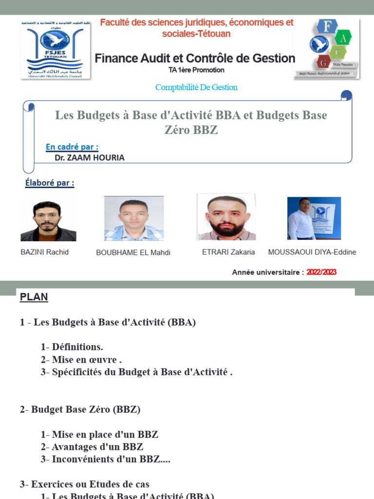 BBZ Bba PPT Gestion Budgetaire | PDF | Budget | Économie