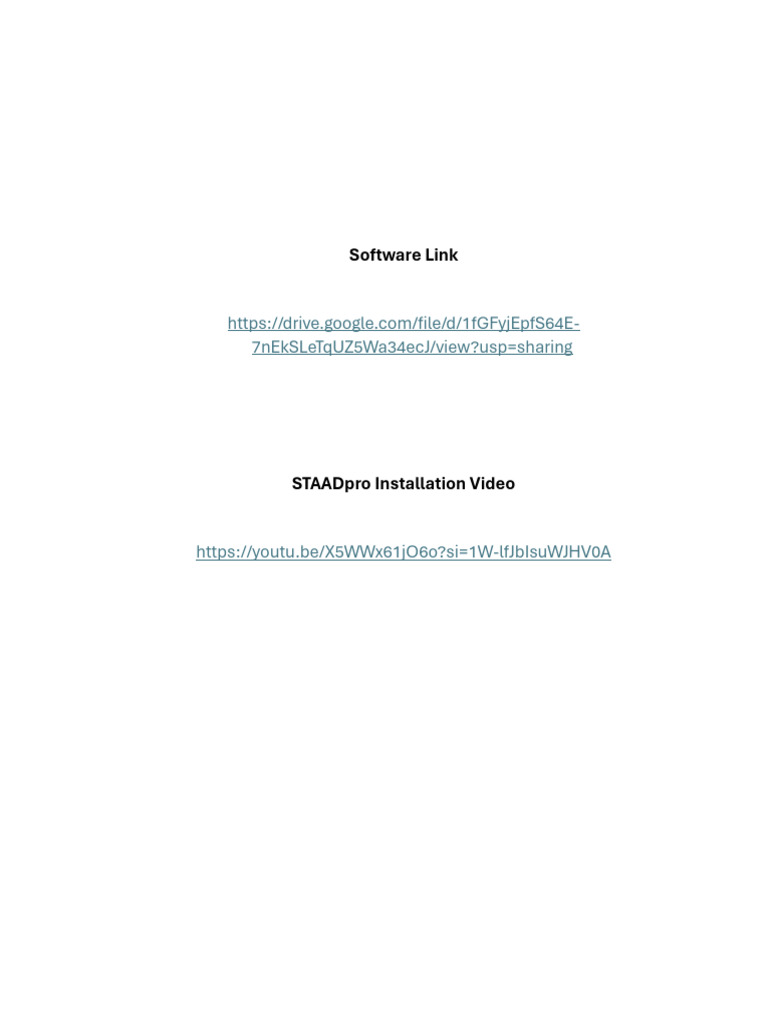 Staad Pro Software Link & Installation Process | PDF | Computers