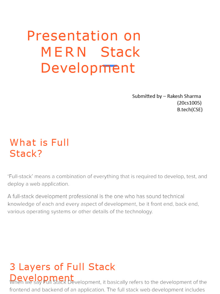 MERN Stack Development Overview | PDF