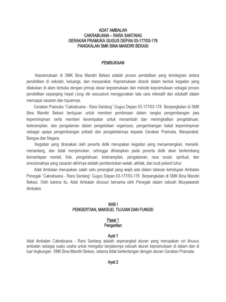 Contoh Adat Ambalan | PDF | Agama & Spiritualitas