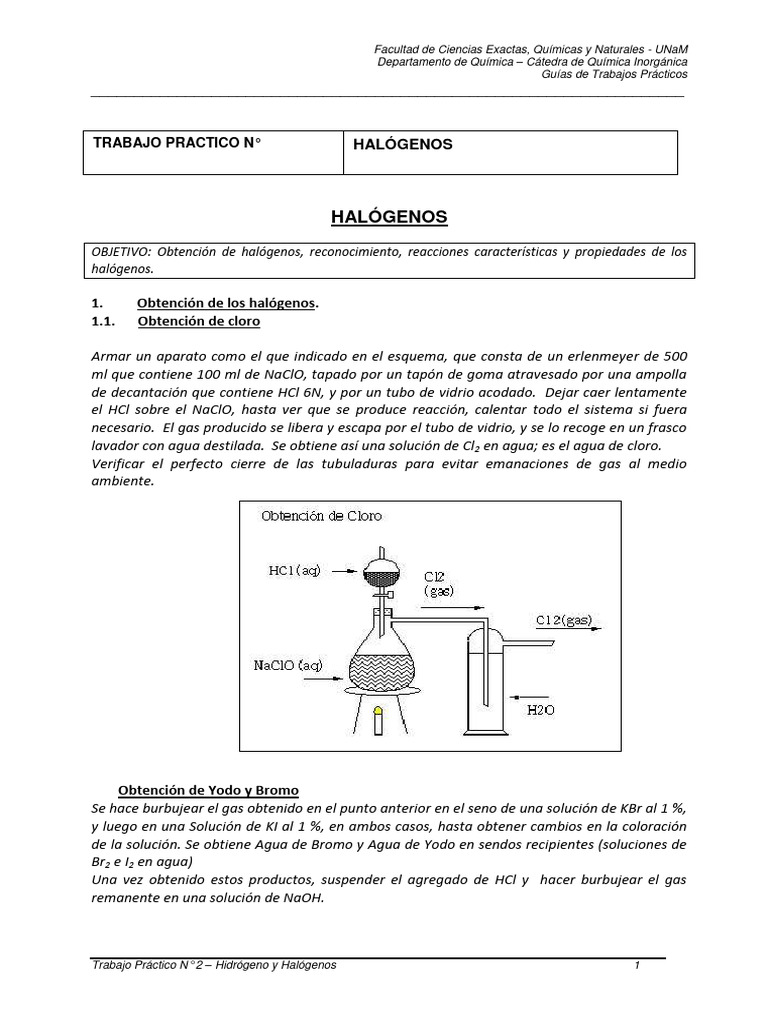 Halogenos | PDF | Hidróxido de sodio | Ácido