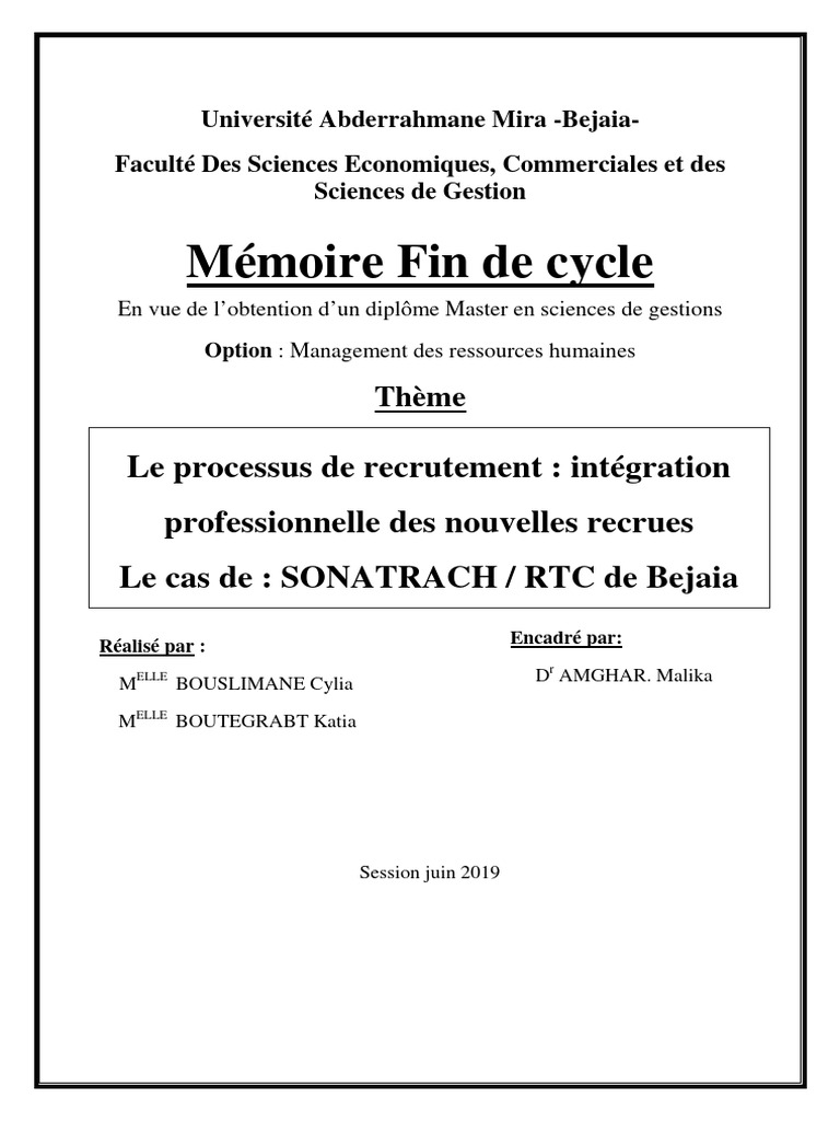 Le Processus de Recrutement | PDF | Recrutement | Gestion des ...