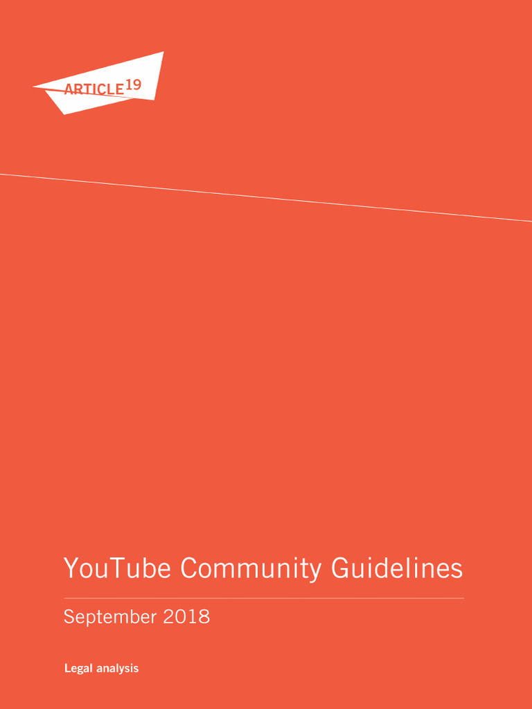 YouTube Community Guidelines New Version | PDF | Freedom Of Expression