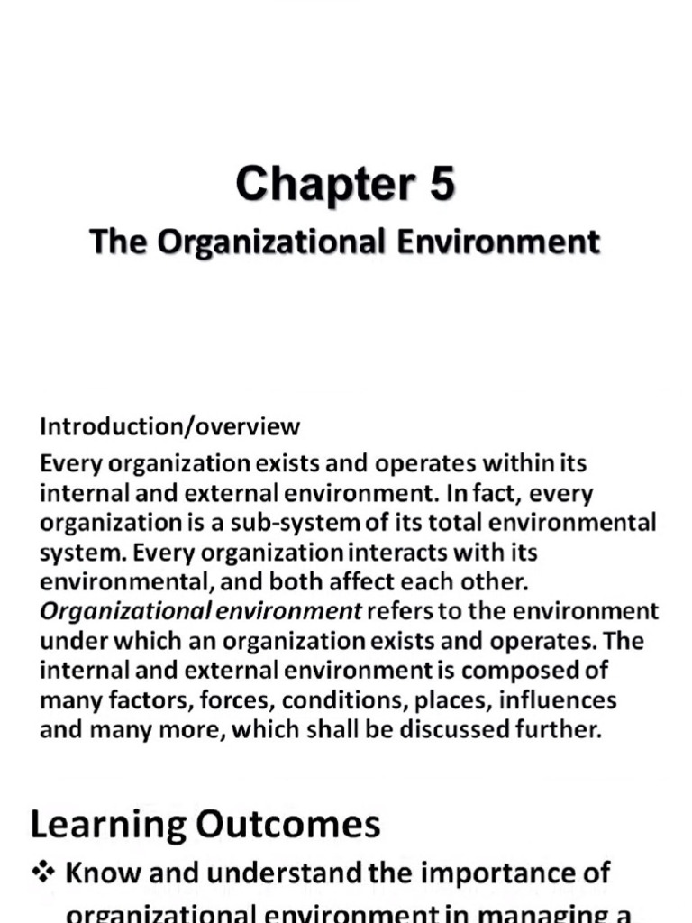 CHAPTER5_Organizational-Environment | PDF