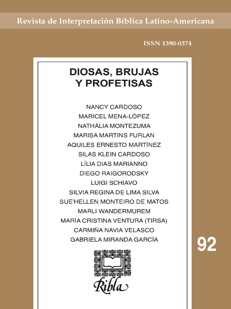RIBLA 92 Diosas, Brujas y Profetisas | PDF | Diosa