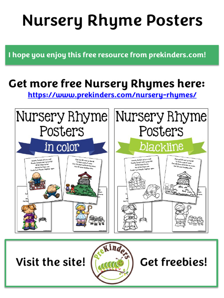 Nursery Rhyme Posters CLR Set2 | PDF | Business | Cooking, Food & Wine
