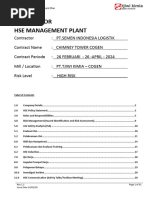 HSE PLAN. Contoh | PDF