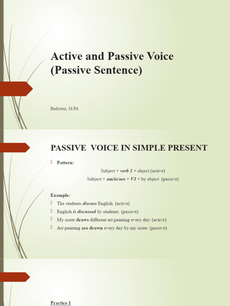 Passive Voice | Download Free PDF | Perfect (Grammar) | Linguistic Morphology