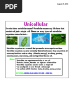 Unicellular and Multicellular Organisms | PDF | Cell (Biology) | Organisms