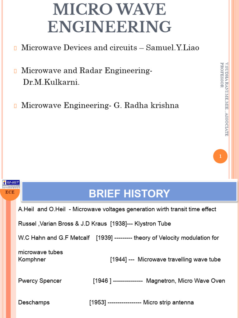 Mwe Unit-I | PDF | Microwave | Waveguide