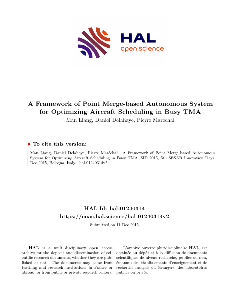 A Framework Of Point Merge Based Autonomous System For Optimizing Aircraft Scheduling In Busy 