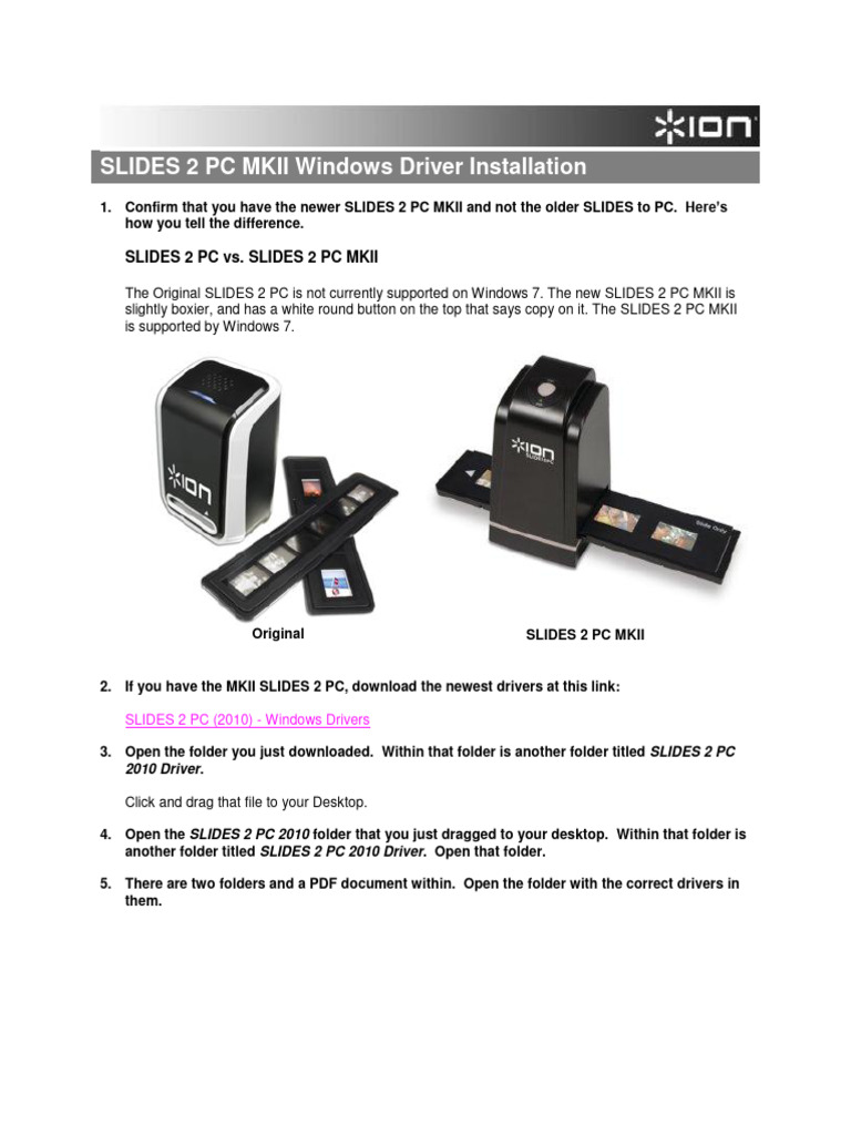 Slides 2 PC MKII Windows Driver Installation 230828 155823 | PDF | Microsoft Windows | Windows 7