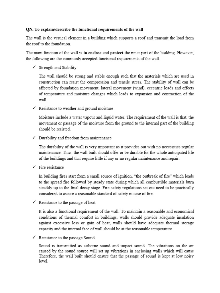 Construction Technology Assignment 1 | PDF | Wall | Fires