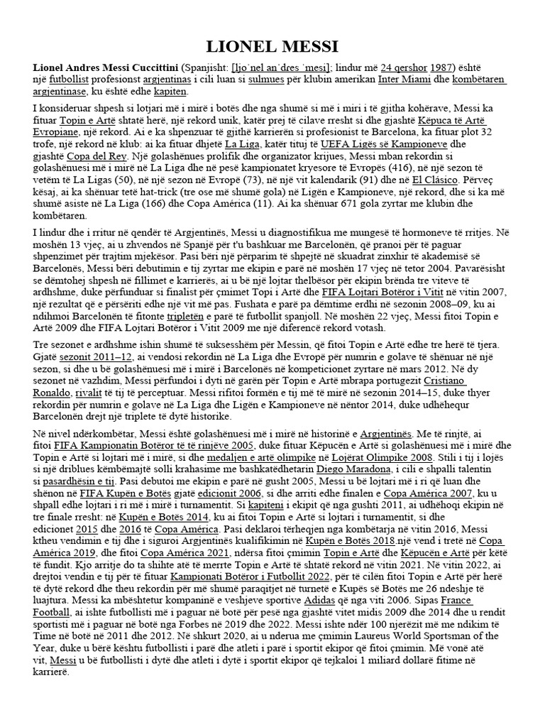 Lionel Messi | PDF