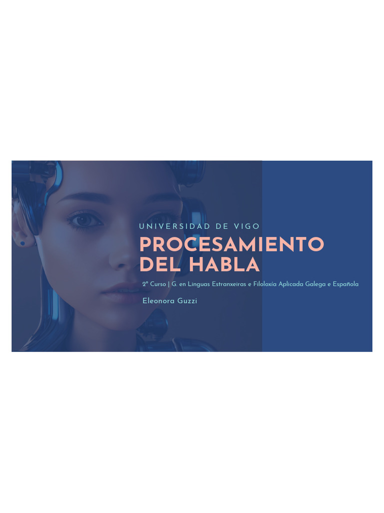 Procesamiento Del Habla | PDF | Síntesis de voz | Comunicación humana
