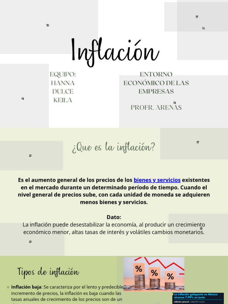 Tipos y Efectos de la Inflación Económica | PDF | Inflación | Economía ...
