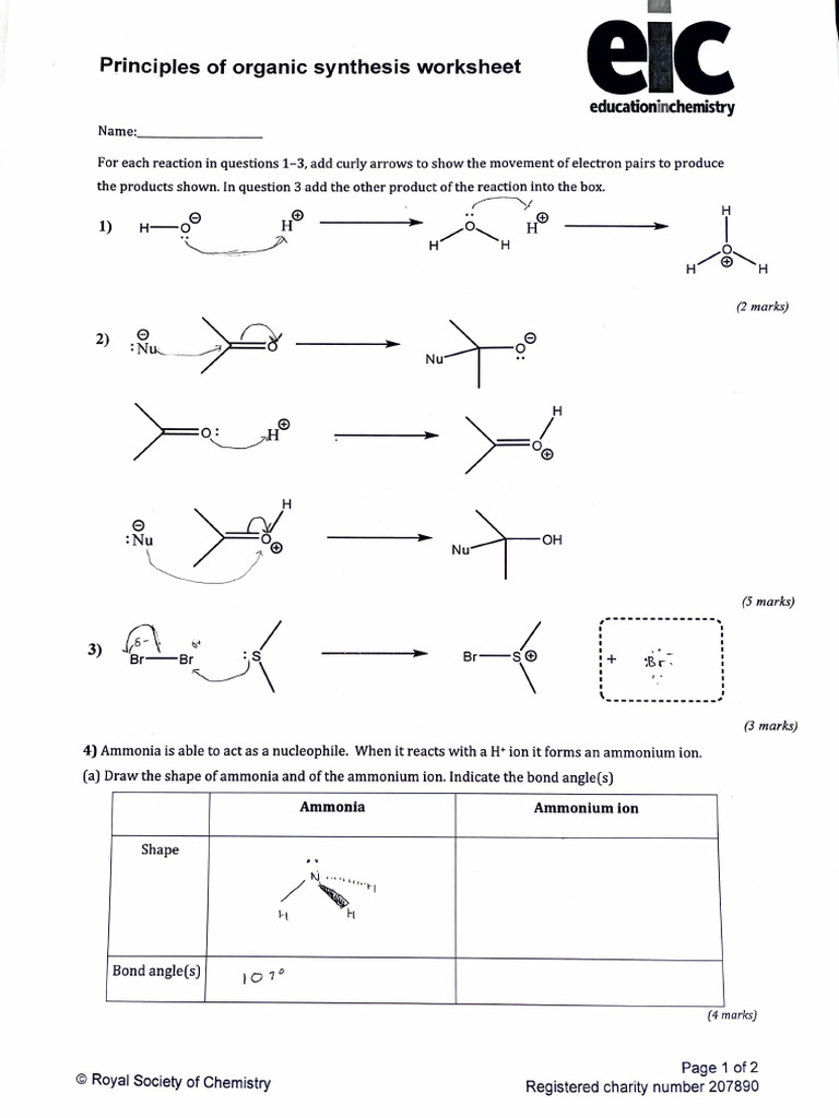 Curly Arrow Mechanisms in Reactions | PDF | Molecules | Chemical Compounds