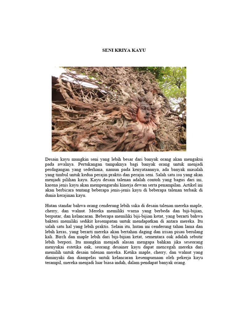 Seni Kriya Kayu | PDF