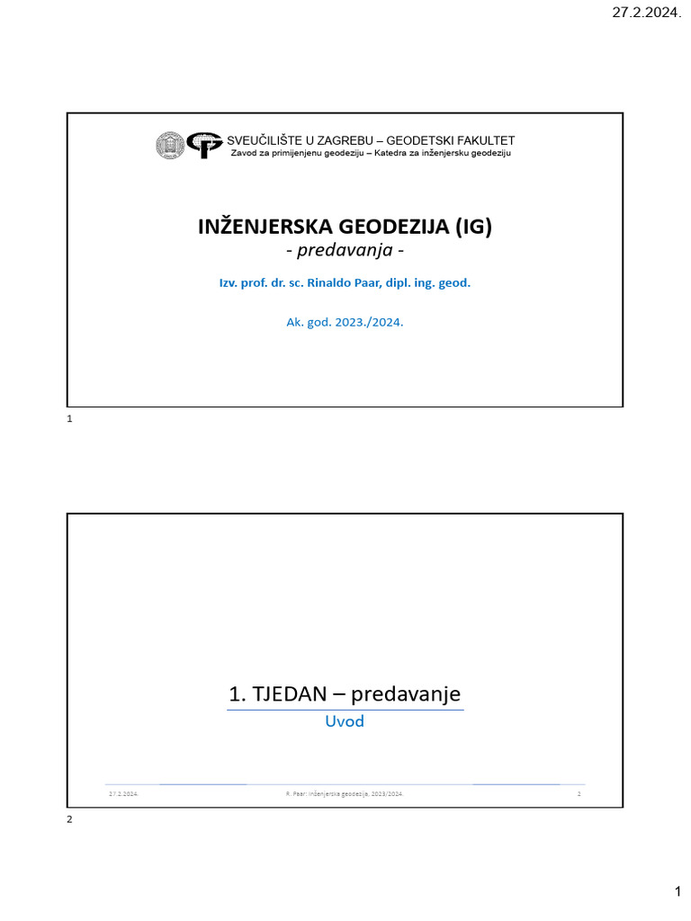IG 2324 1 Predavanje | PDF