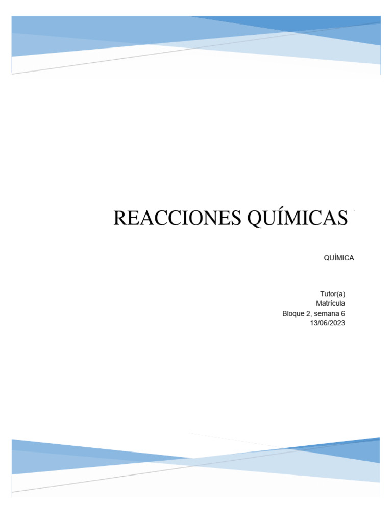 Ejercicios BB Tipos de Reacciones y Balanceo | PDF | Ciencia y matemática