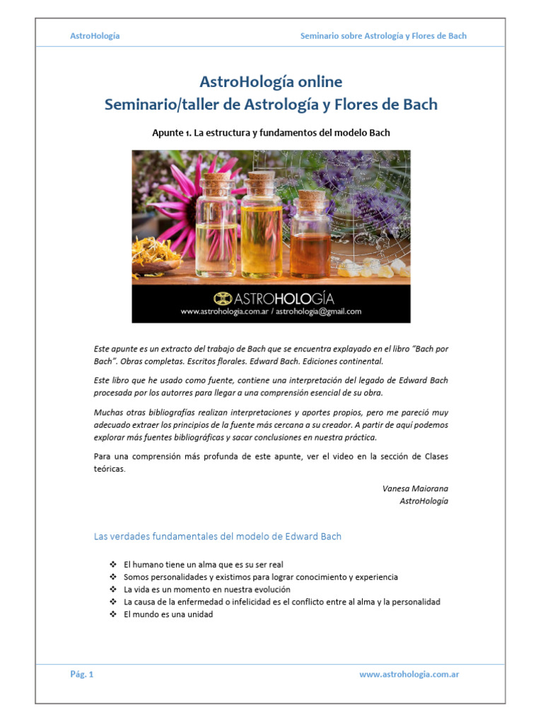 Apunte 1. Fundamentos Del Modelo Bach | Descargar gratis PDF | Remedios ...