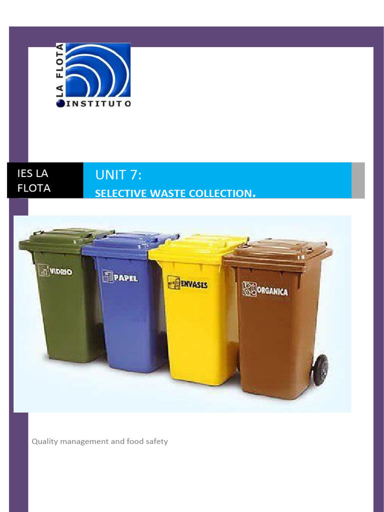 UT 7. Selective waste collection | Download Free PDF | Waste | Recycling
