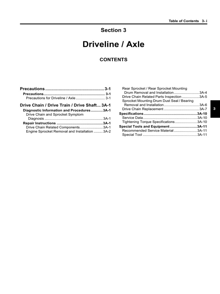gsf1250k7 3 Driveline-Axle 99500-39300-01e tcm34-12278 | PDF | Bearing ...