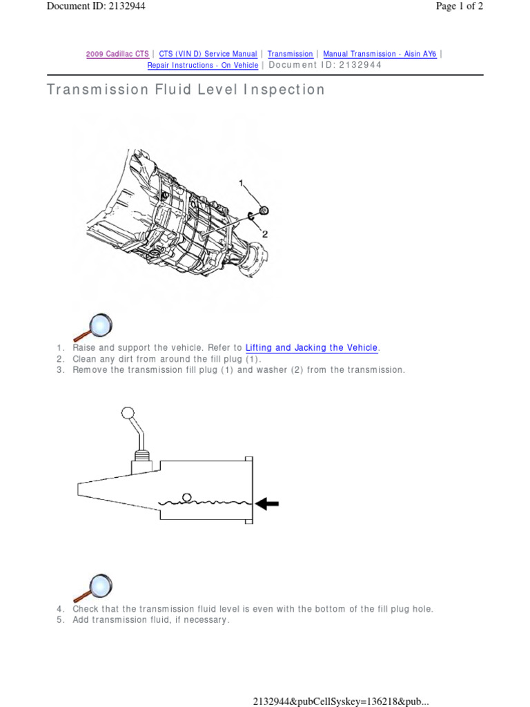2009 Cadillac CTS Manual Transmission Guide | PDF | Manual Transmission ...