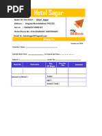Hotel Room Invoice with GST Format | PDF | Invoice | Taxation