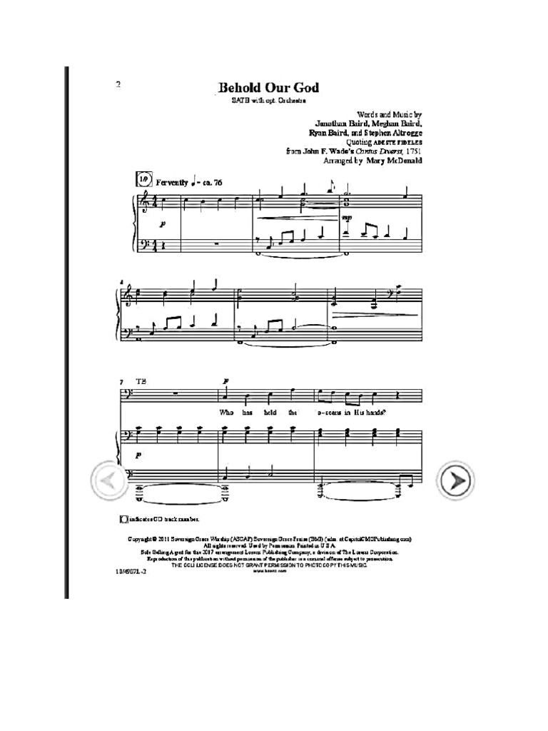 Behold Our God | PDF