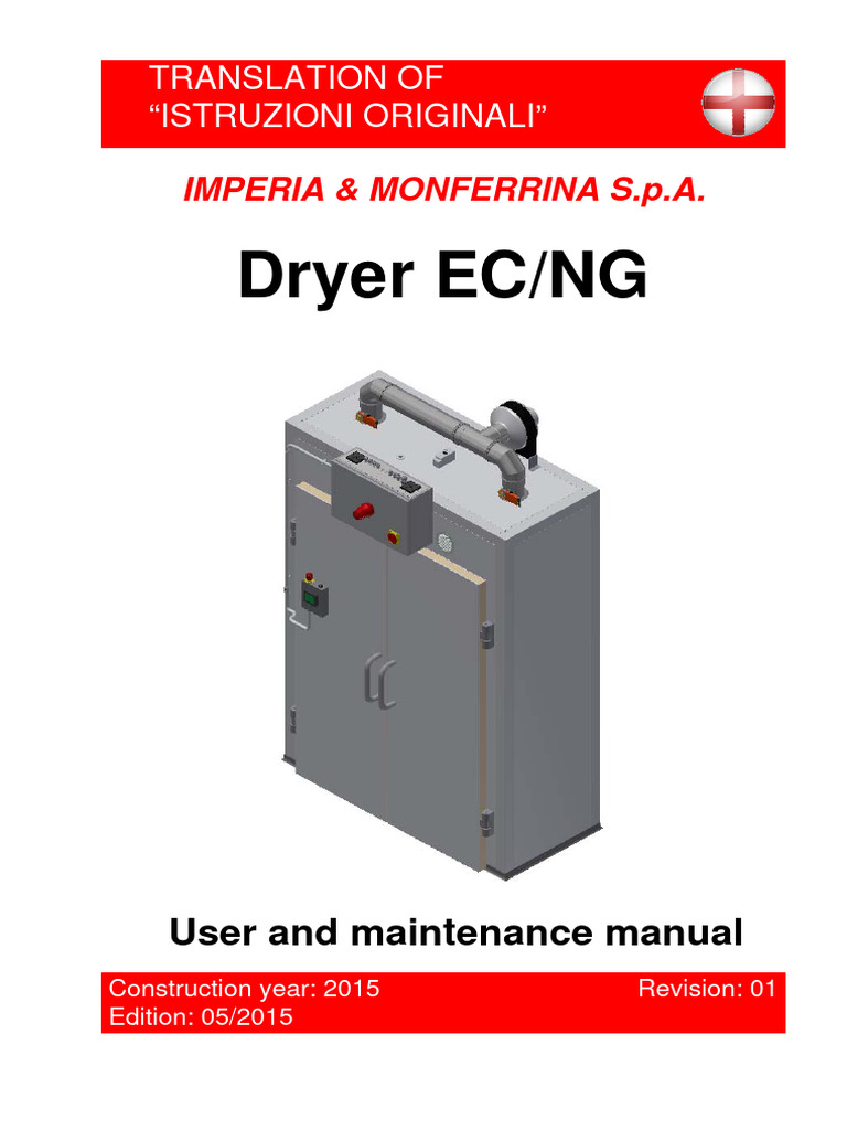 Ec Dryer Manual | PDF | Electromagnetic Compatibility | Safety