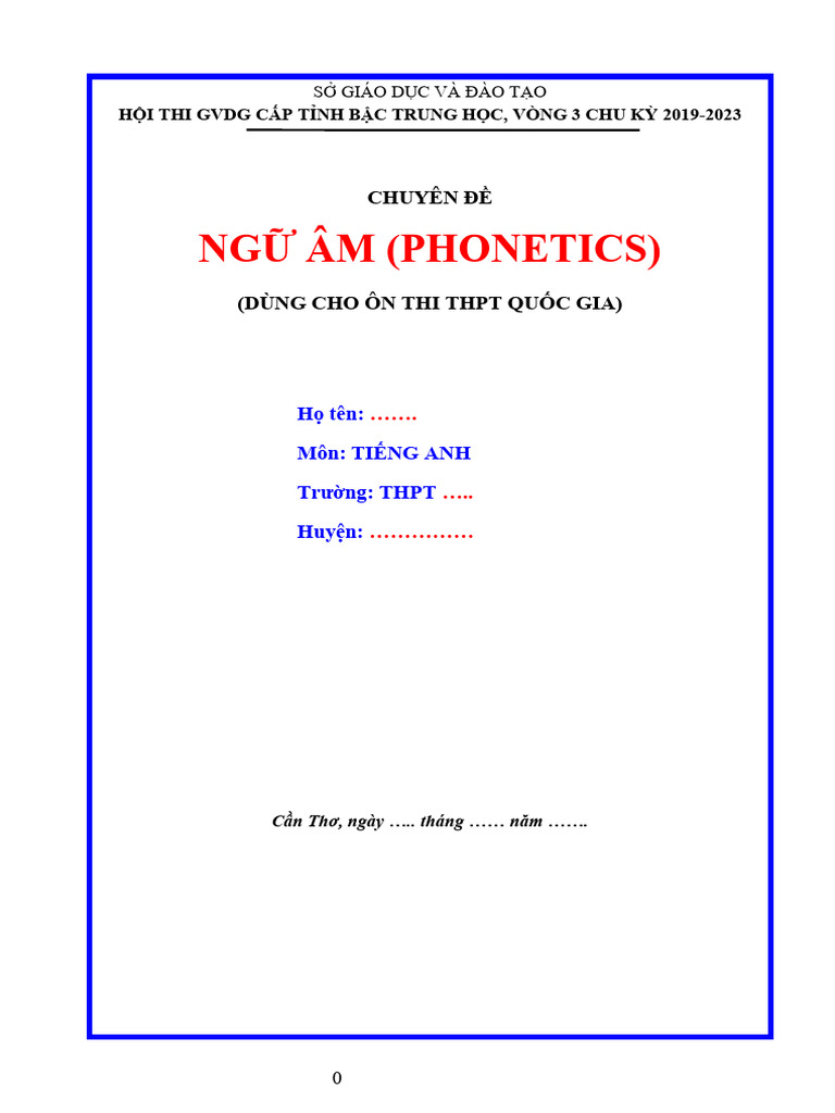 Chuyen de 1 Ngu Am | PDF