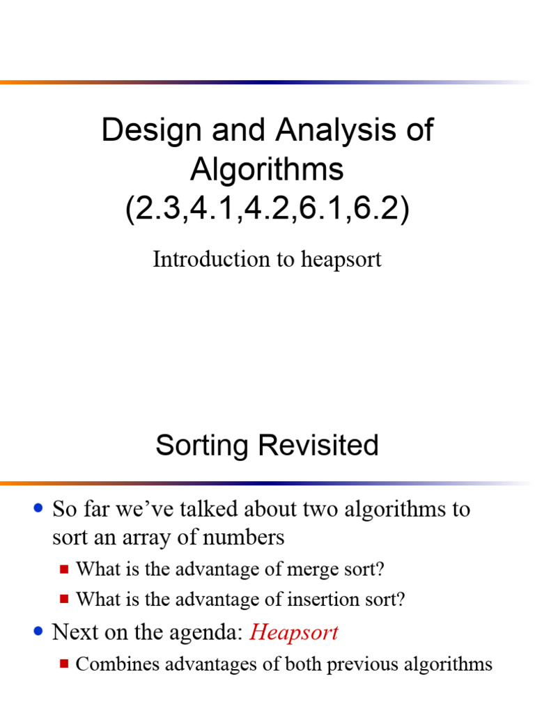 Heap Sort Pdf Theoretical Computer Science Computer Programming 