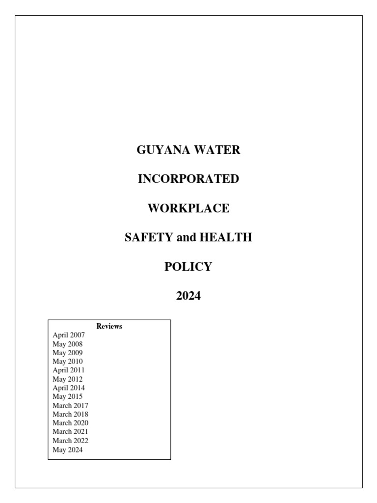 Company OSH Policy 2024 Updated | PDF | Occupational Safety And Health ...