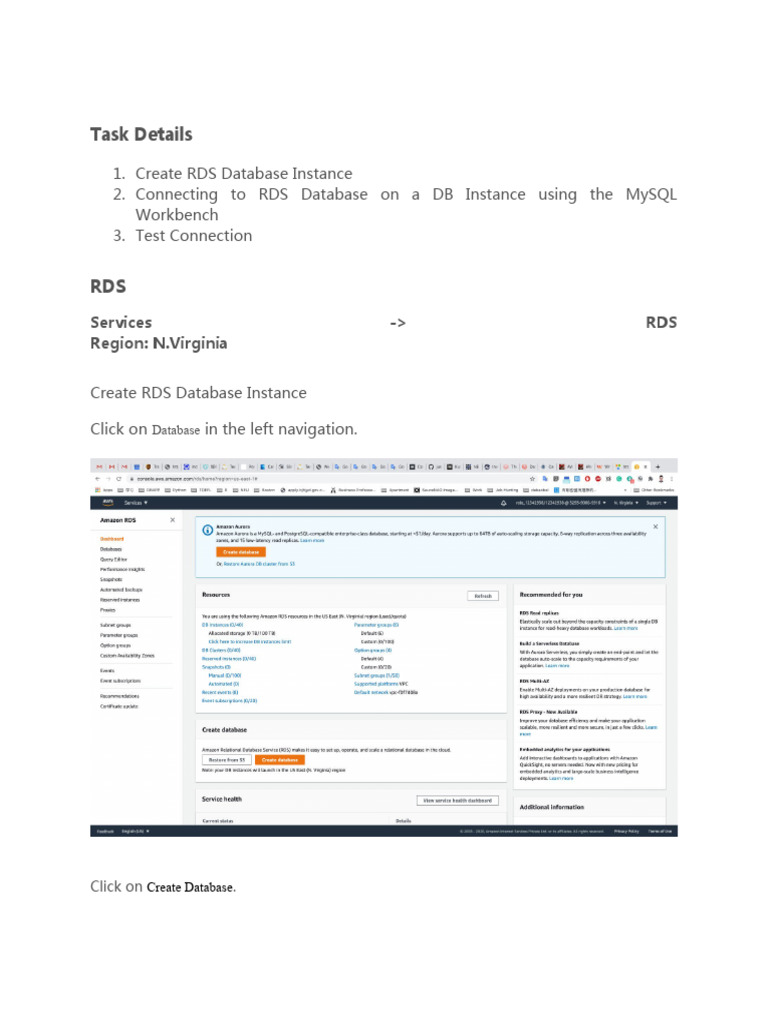 RDS Service | PDF | Databases | My Sql