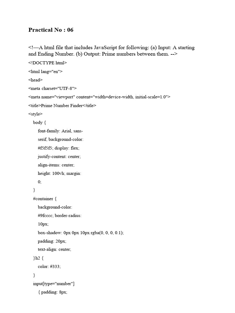 Prime Number Finder in JavaScript | PDF | Career & Growth | Computers