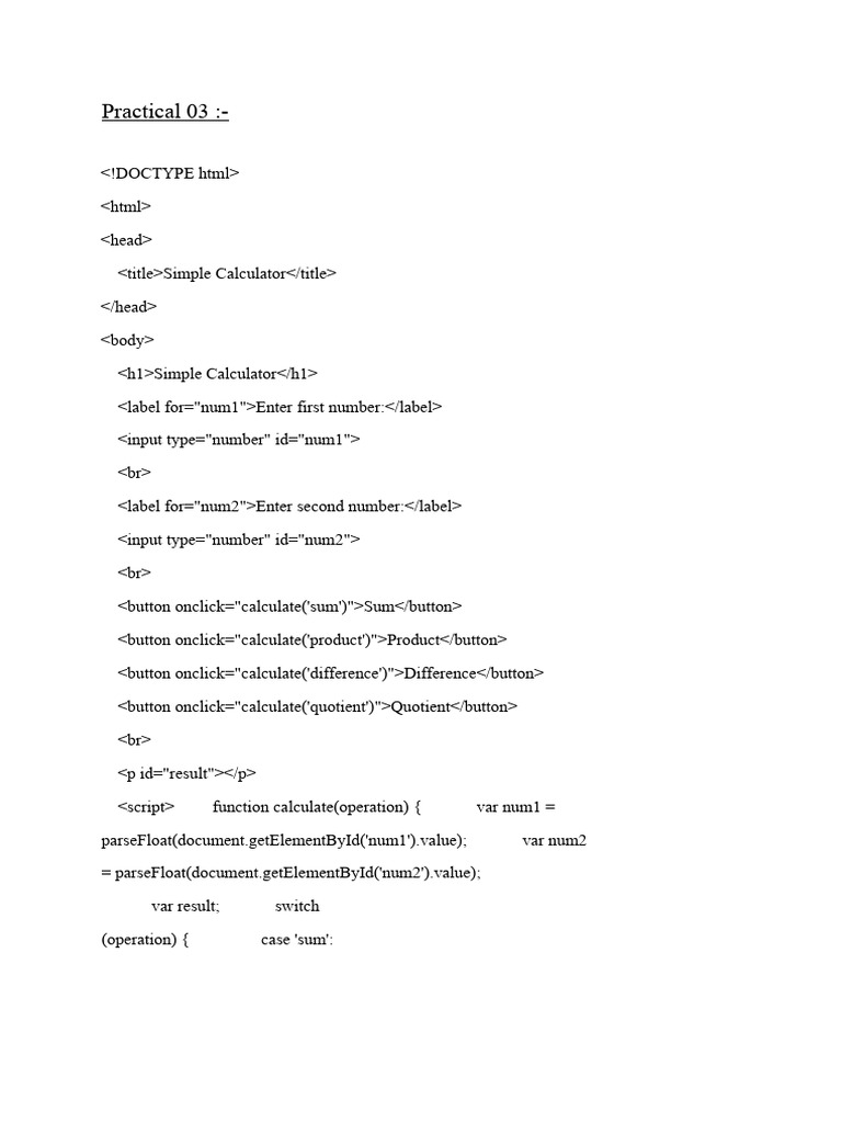 Practical 03 | PDF | Technology & Engineering