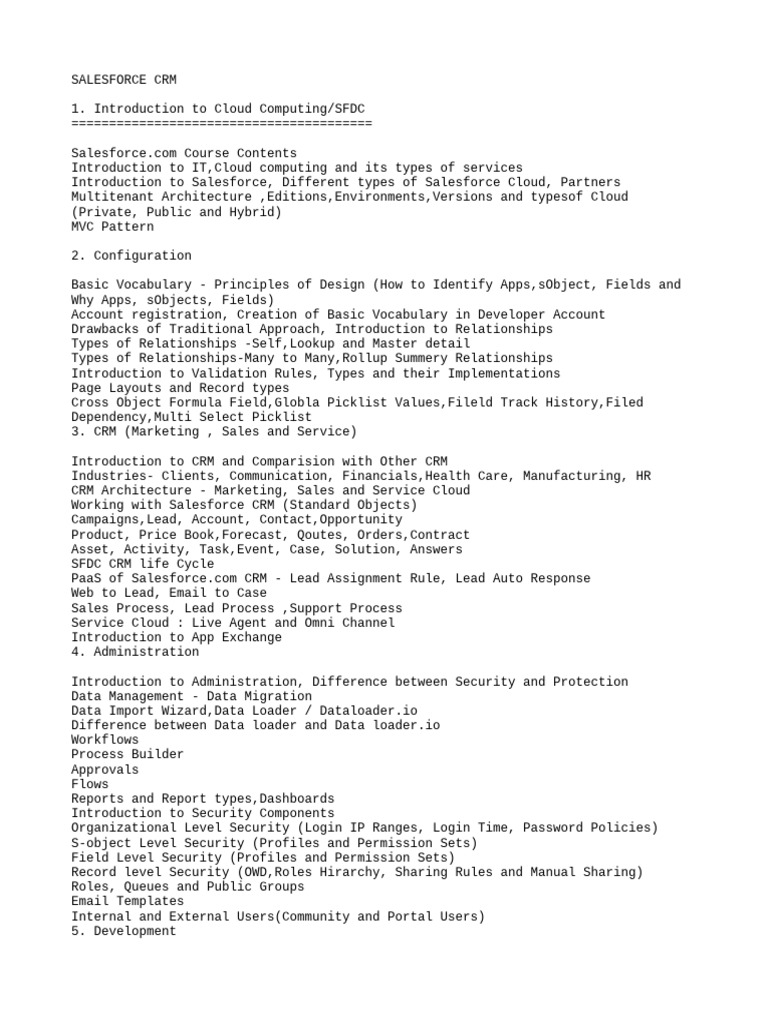 Salesforce | PDF | Customer Relationship Management | Web Application