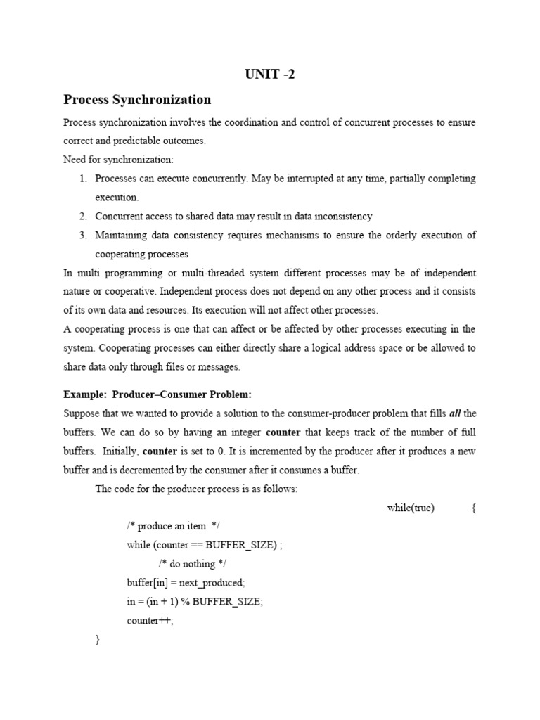OS Unit-2 Notes | PDF | Process (Computing) | Computer Architecture