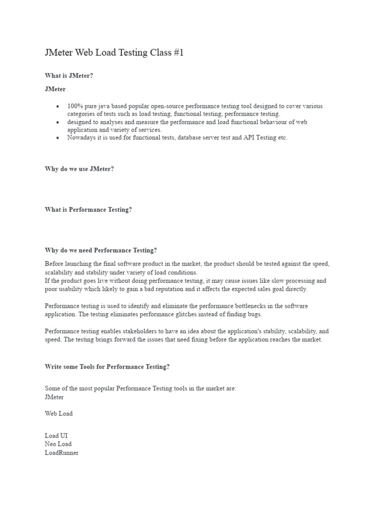 Jmeter | PDF | Software Engineering | Information Technology