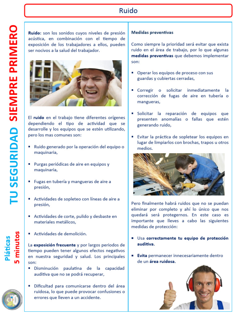 Charla 5 Minutos Ruido | PDF | ruido