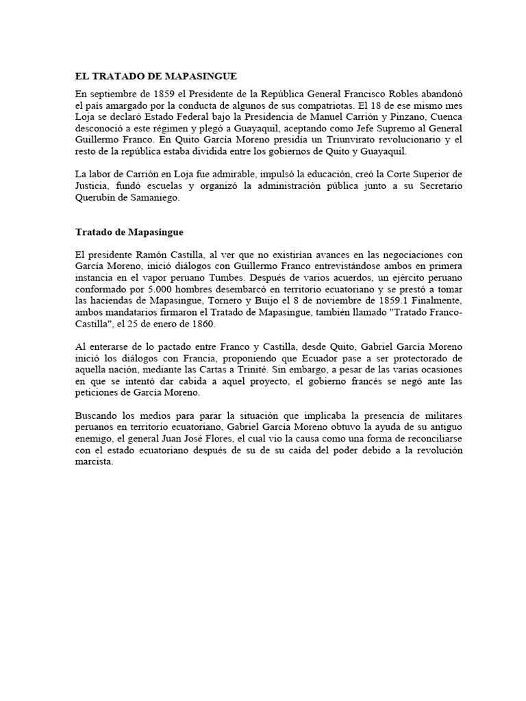 El Tratado de Mapasingue | PDF