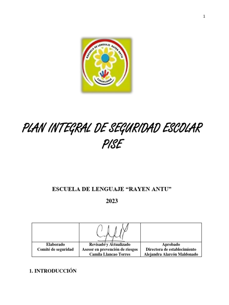 Pise Actualizado 2023 | PDF | Riesgo | Escuelas