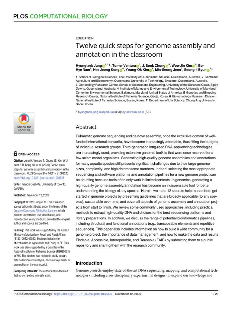 Annotation 12 Steps | PDF | Dna Sequencing | Whole Genome Sequencing